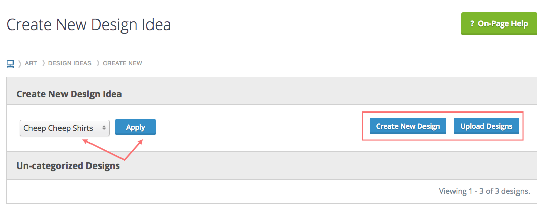 Create New Design Idea – Inksoft