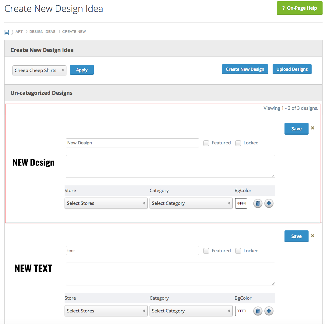 Create New Design Idea – Inksoft