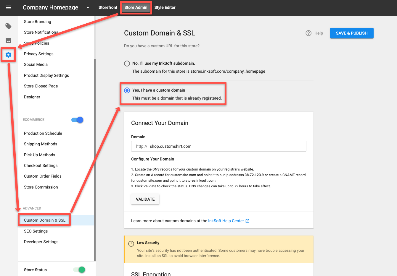 Setting Up A Subdomain Inksoft 5038